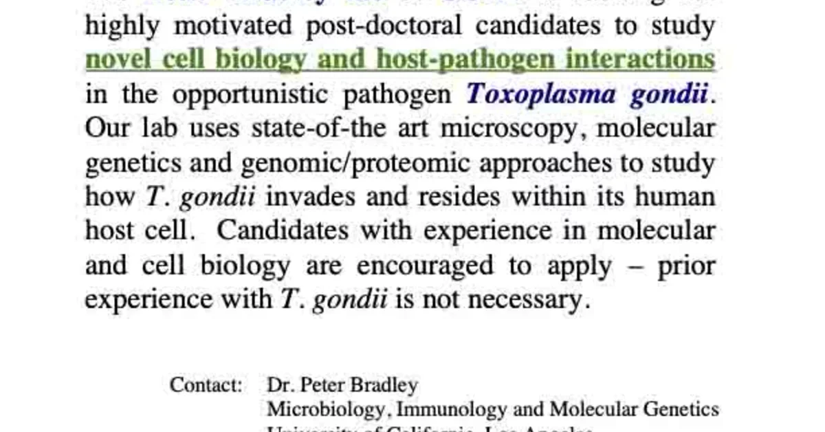 Jobs in the Bradley lab | Bradley Research Lab